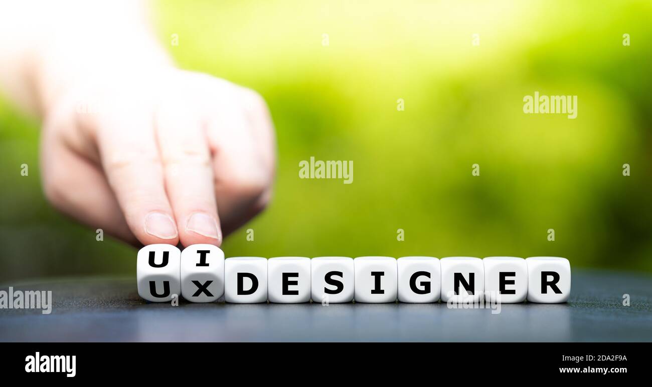 Dice form the expressions " ui designer" and "ux designer Stock Photo ...