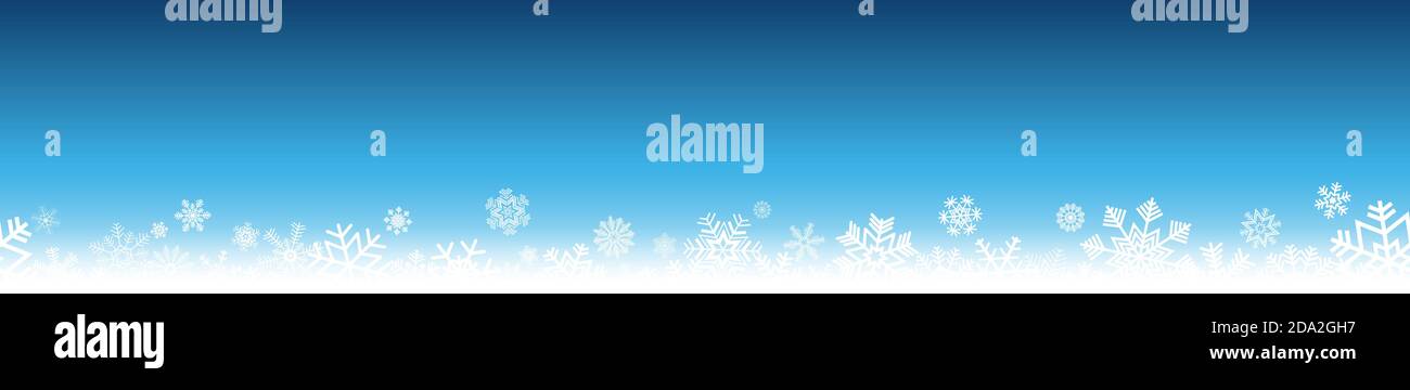 eps vector file with snow flakes on bottom side, abstract fall of snow ...