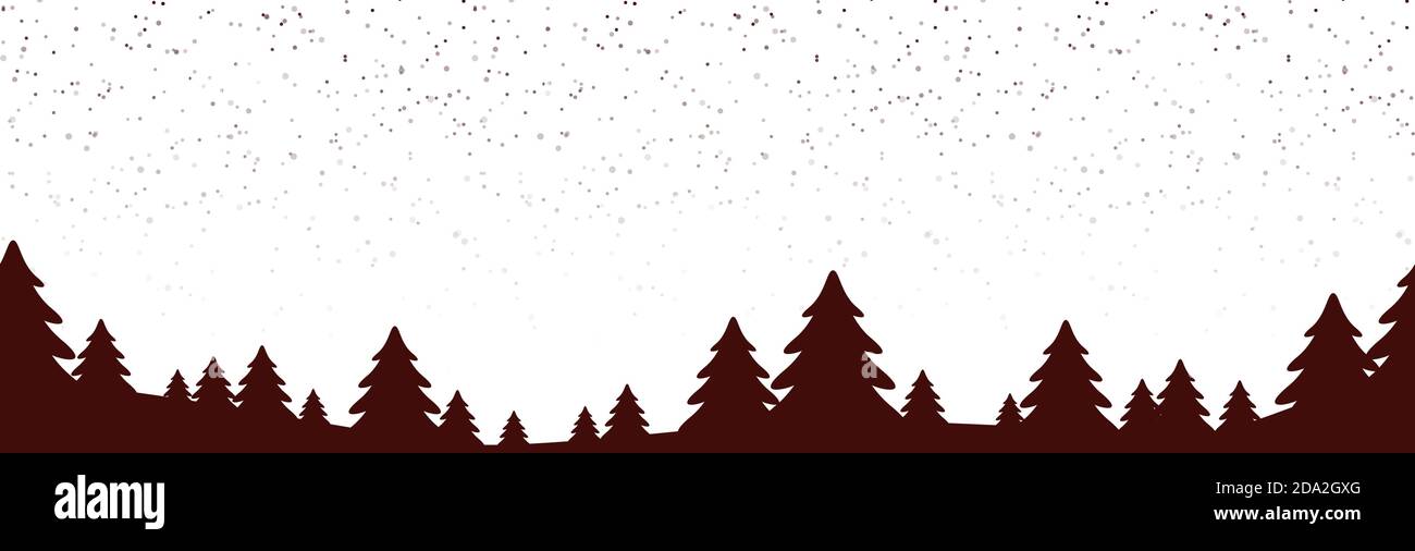 eps vector file showing a seamless christmas panorama header with fall ...