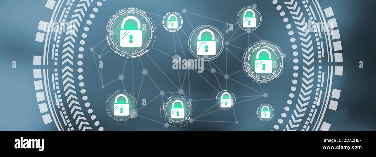 Illustration of a network safety concept Stock Photo - Alamy