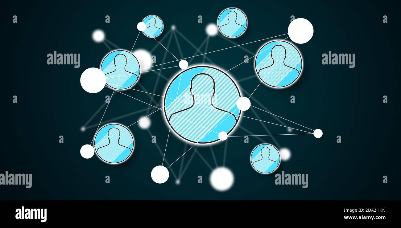 Illustration of a social network concept Stock Photo - Alamy