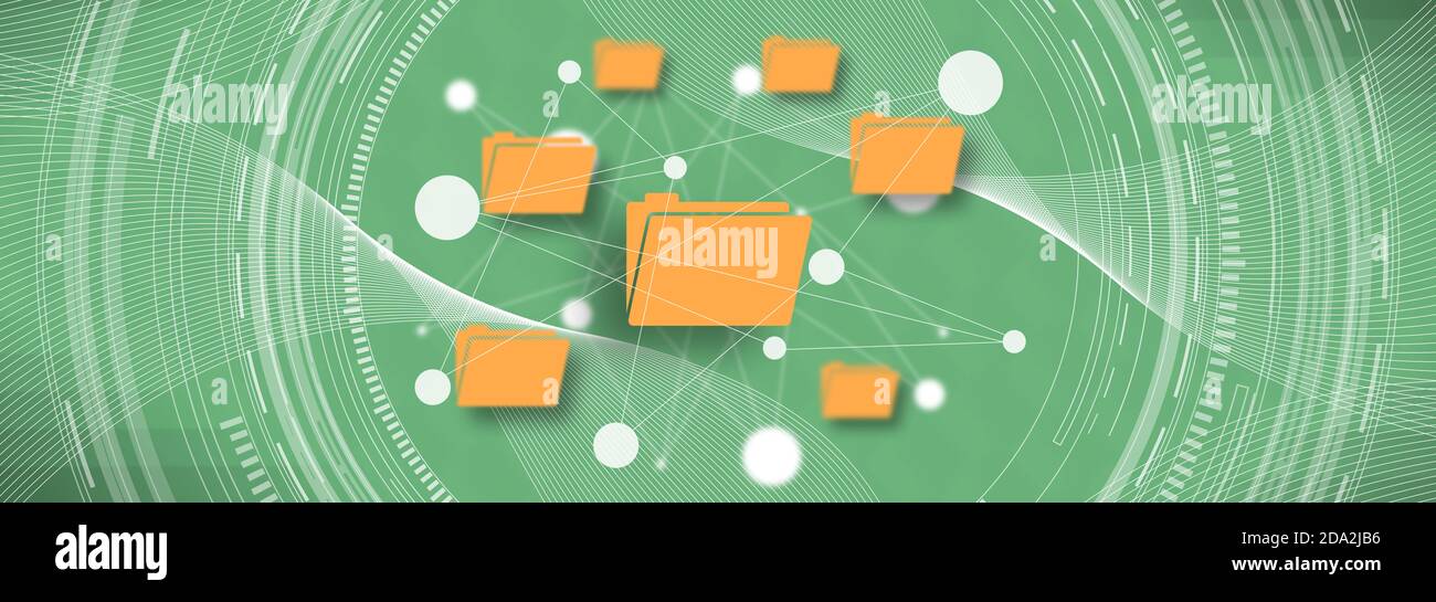 Illustration of a data exchange concept Stock Photo - Alamy