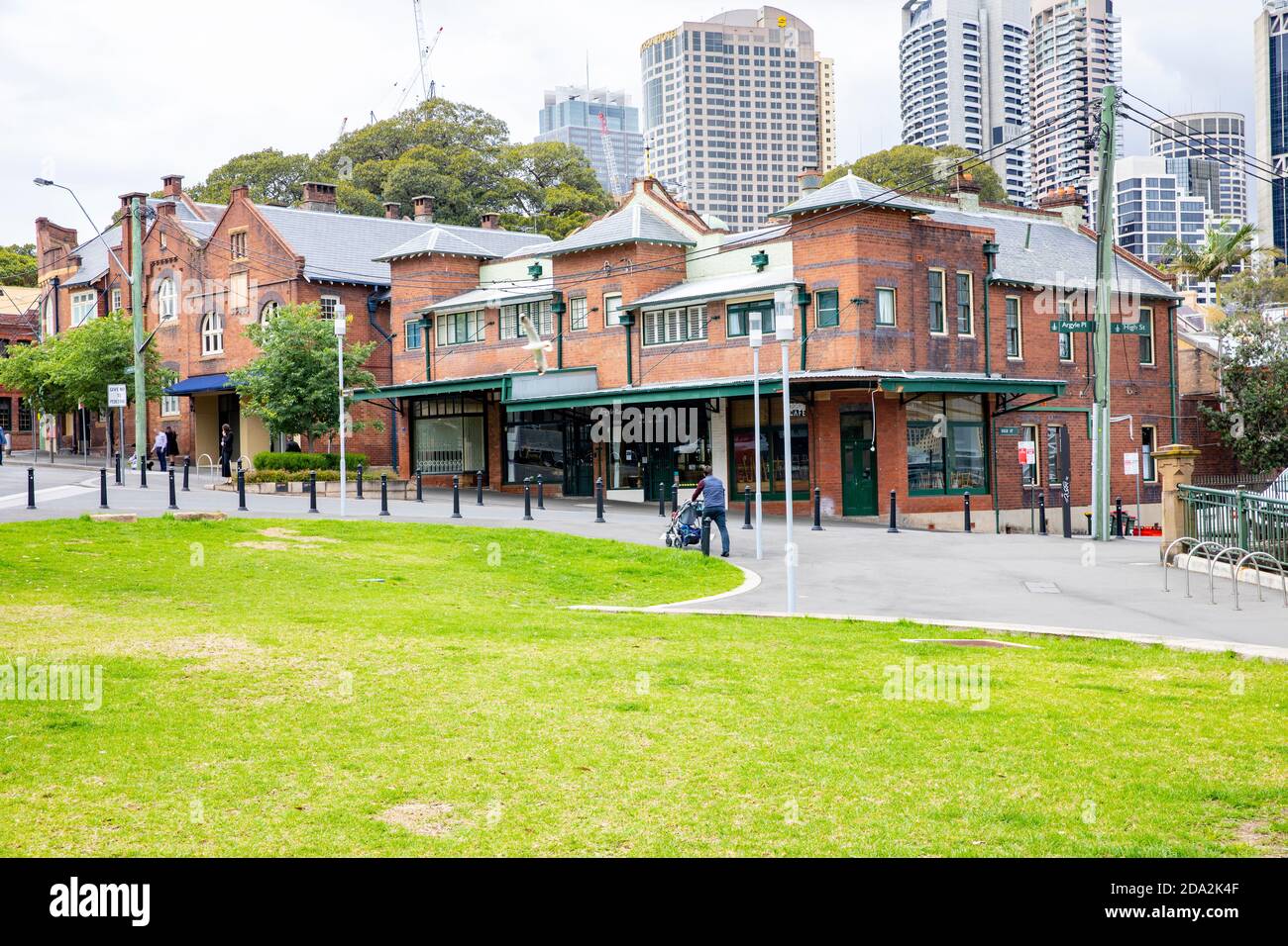 The Rocks area of Sydney and high rise buildings in Sydney city centre ...