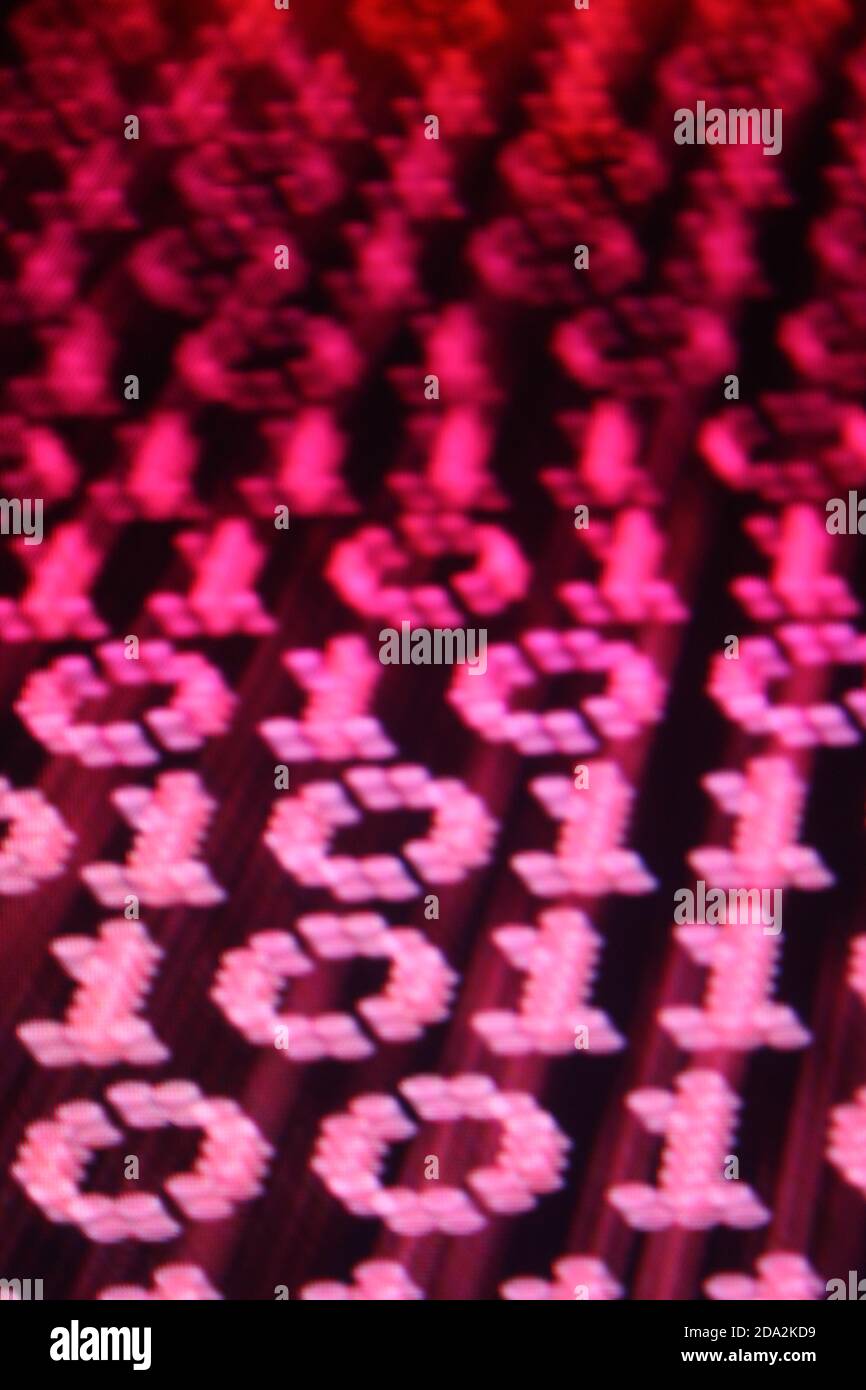 Illustration of blurry cool looking red code numbers - copy space Stock ...