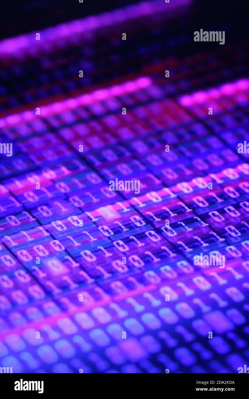 Illustration of blurry cool looking code numbers - copy space Stock ...