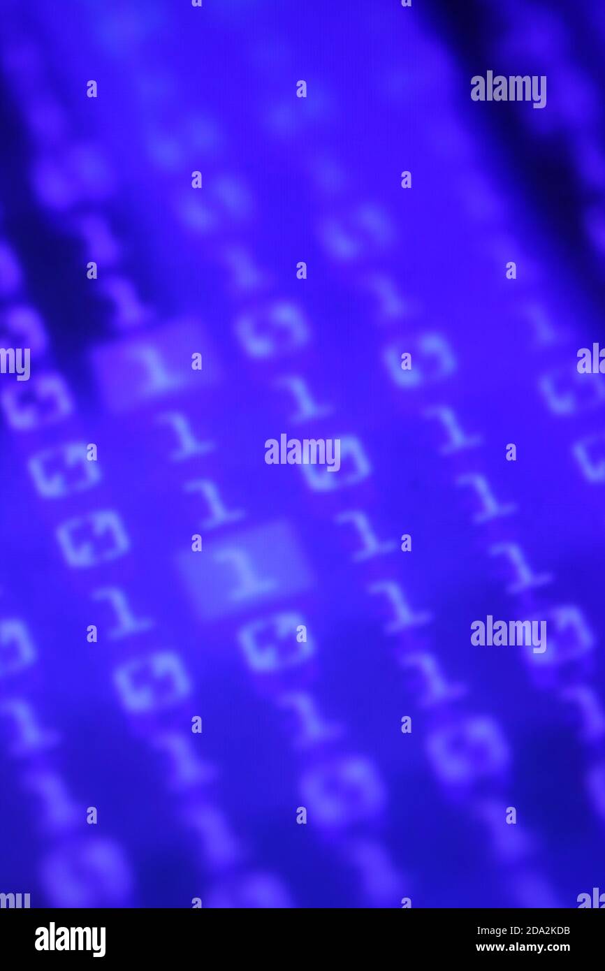 Illustration of blurry cool looking code numbers - copy space Stock ...