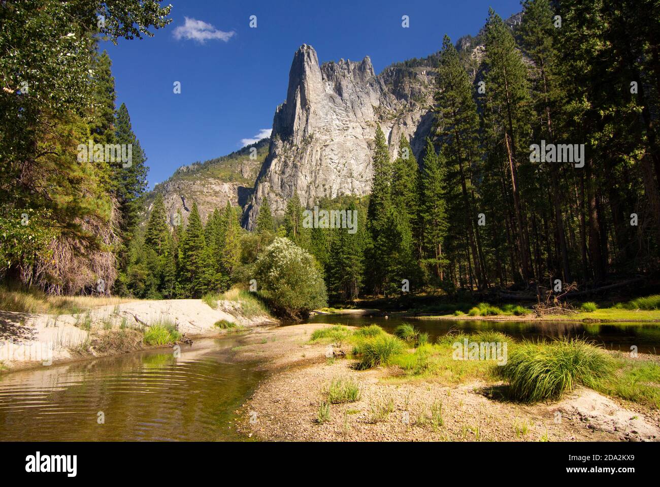 Merced River and Sentinel Rock - Yosemite National Park, California ...