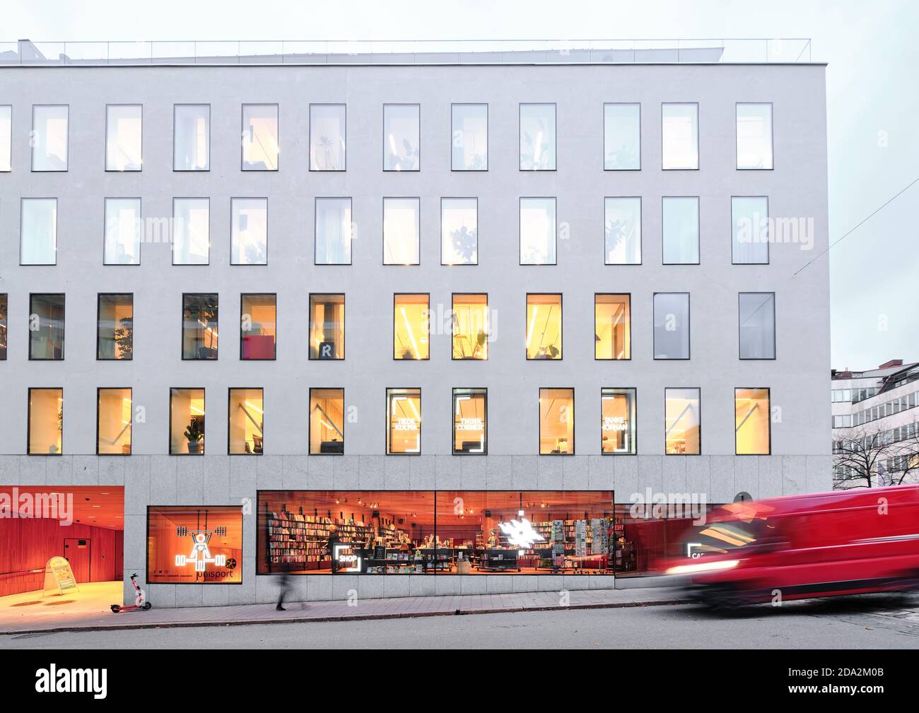 Helsinki, Finland - November 3, 2020: The modern building of the ...