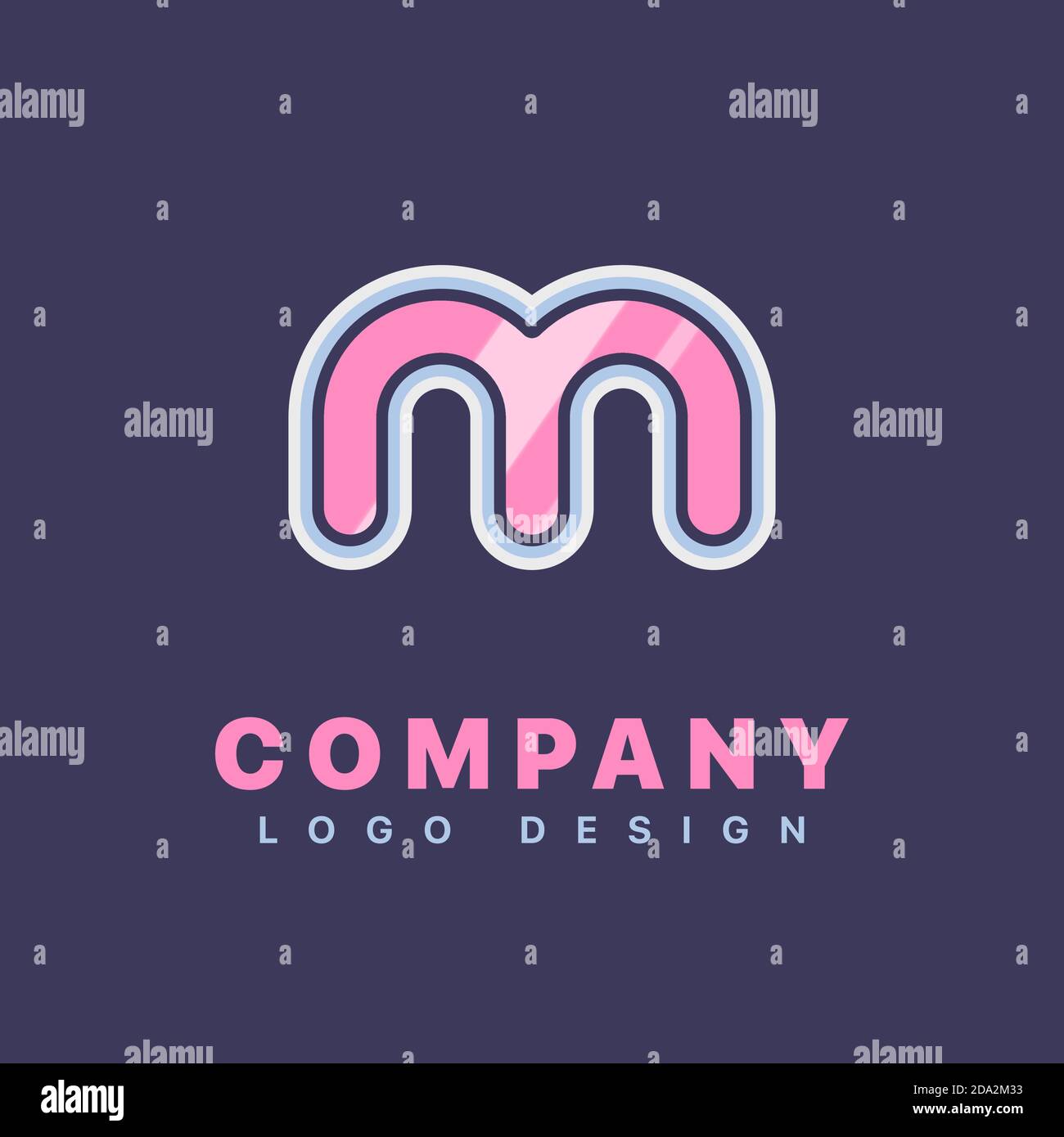 Letter M logo design template. Company logo icon Stock Vector Image ...