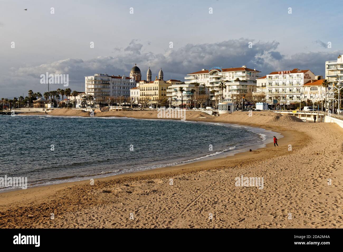 Saint Raphael beach in winter - French riviera - France Stock Photo - Alamy