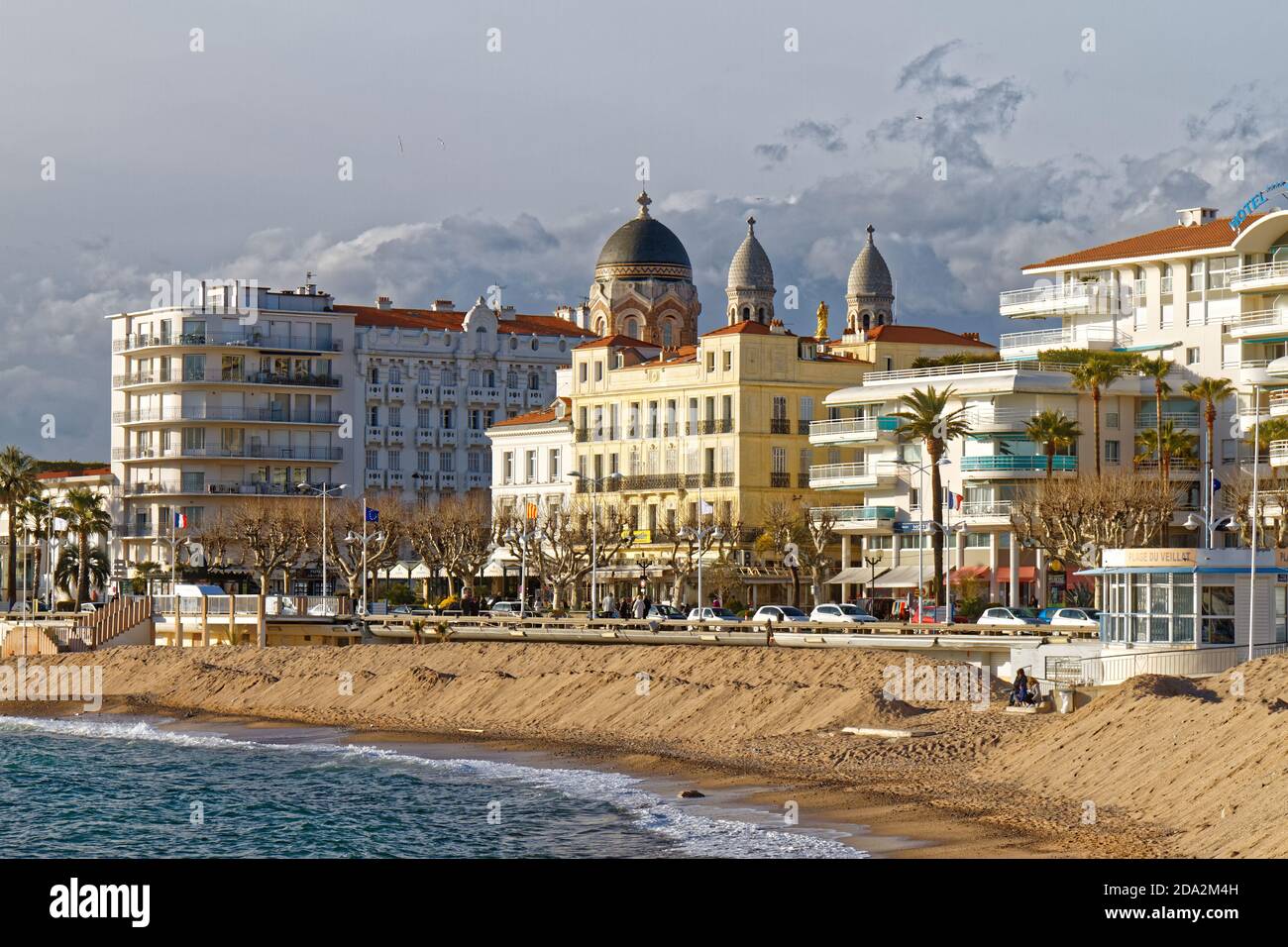 Saint Raphael beach in winter - French riviera - France Stock Photo - Alamy