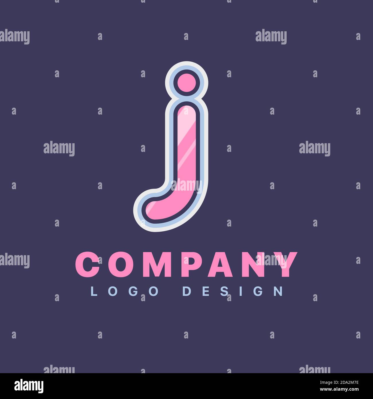 Letter J Logo Design Template Company Logo Icon Stock Vector Image