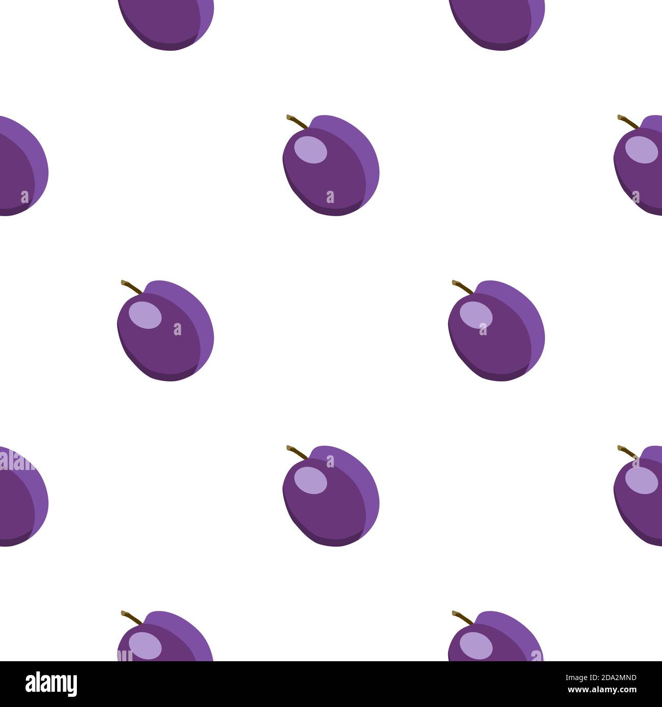 Plum fruit cartoon illustration Cut Out Stock Images & Pictures - Alamy