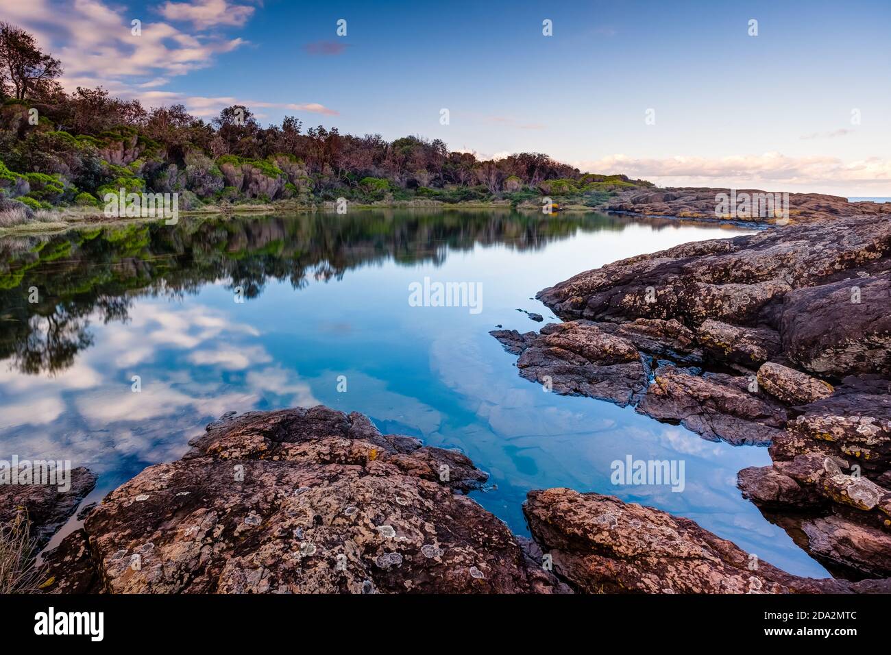 Peaceful water in Bushrangers Bay Aquatic Reserve Stock Photo - Alamy