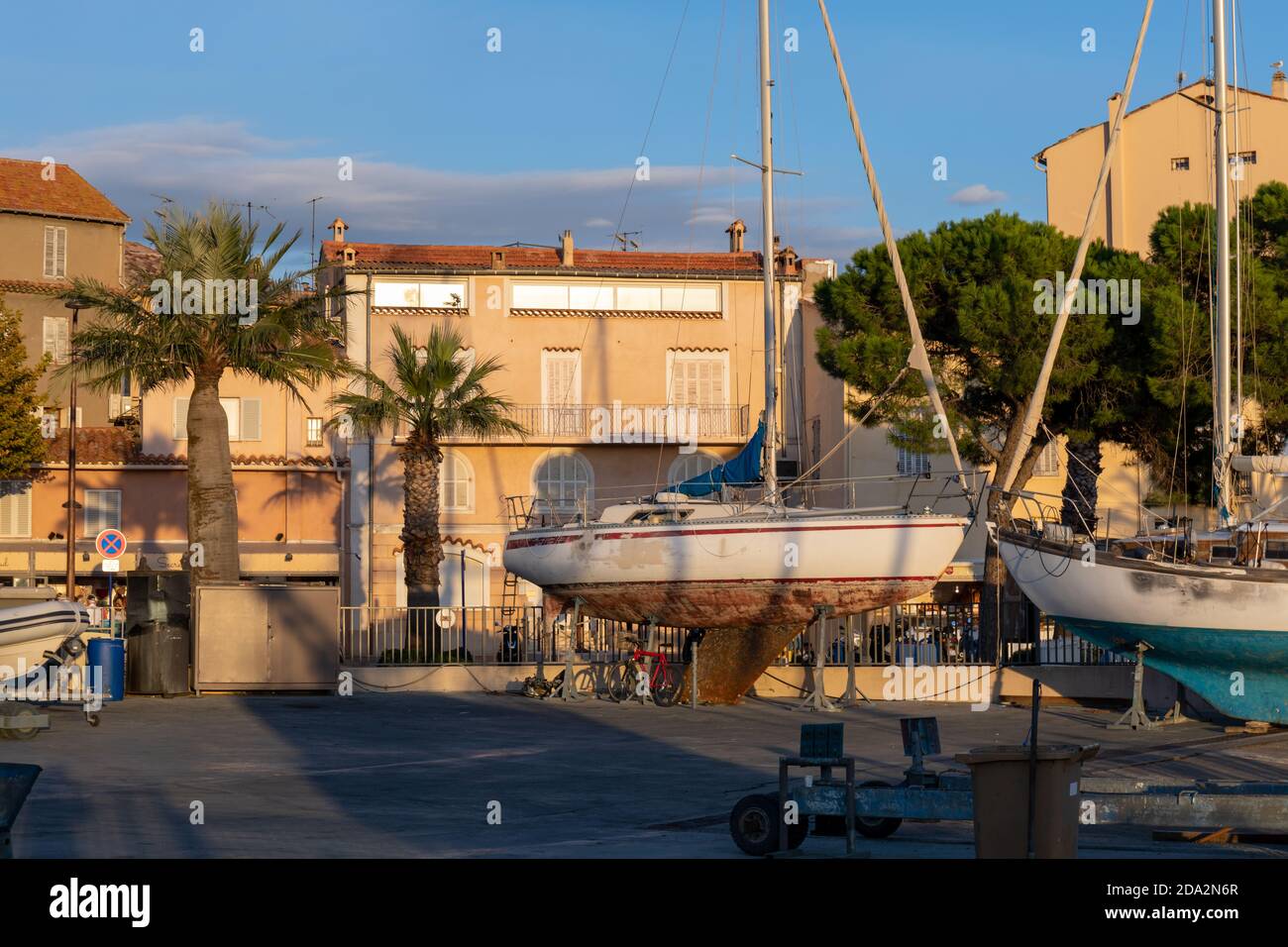 Sainte Maxime, Var, France - Dry dock in the port Stock Photo - Alamy