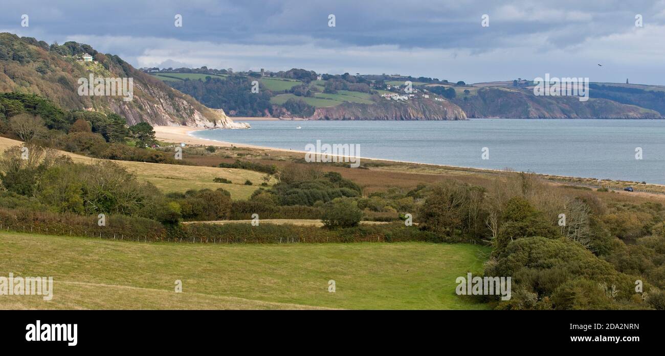Start Bay with Slapton Sands, south Devon, England, UK Stock Photo - Alamy