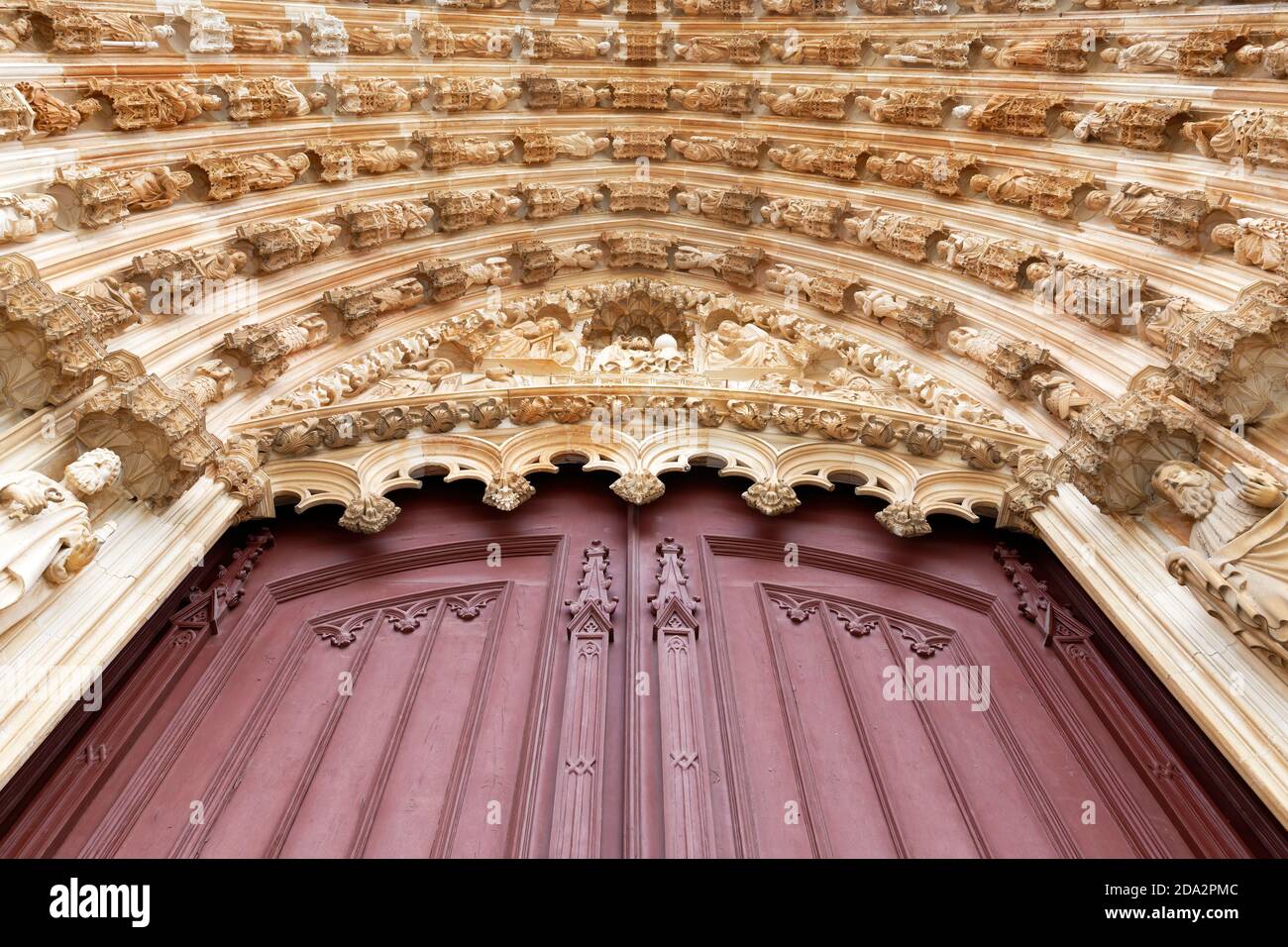 Detail of the Gothic Portal, Dominican Monastery of Batalha or Saint ...