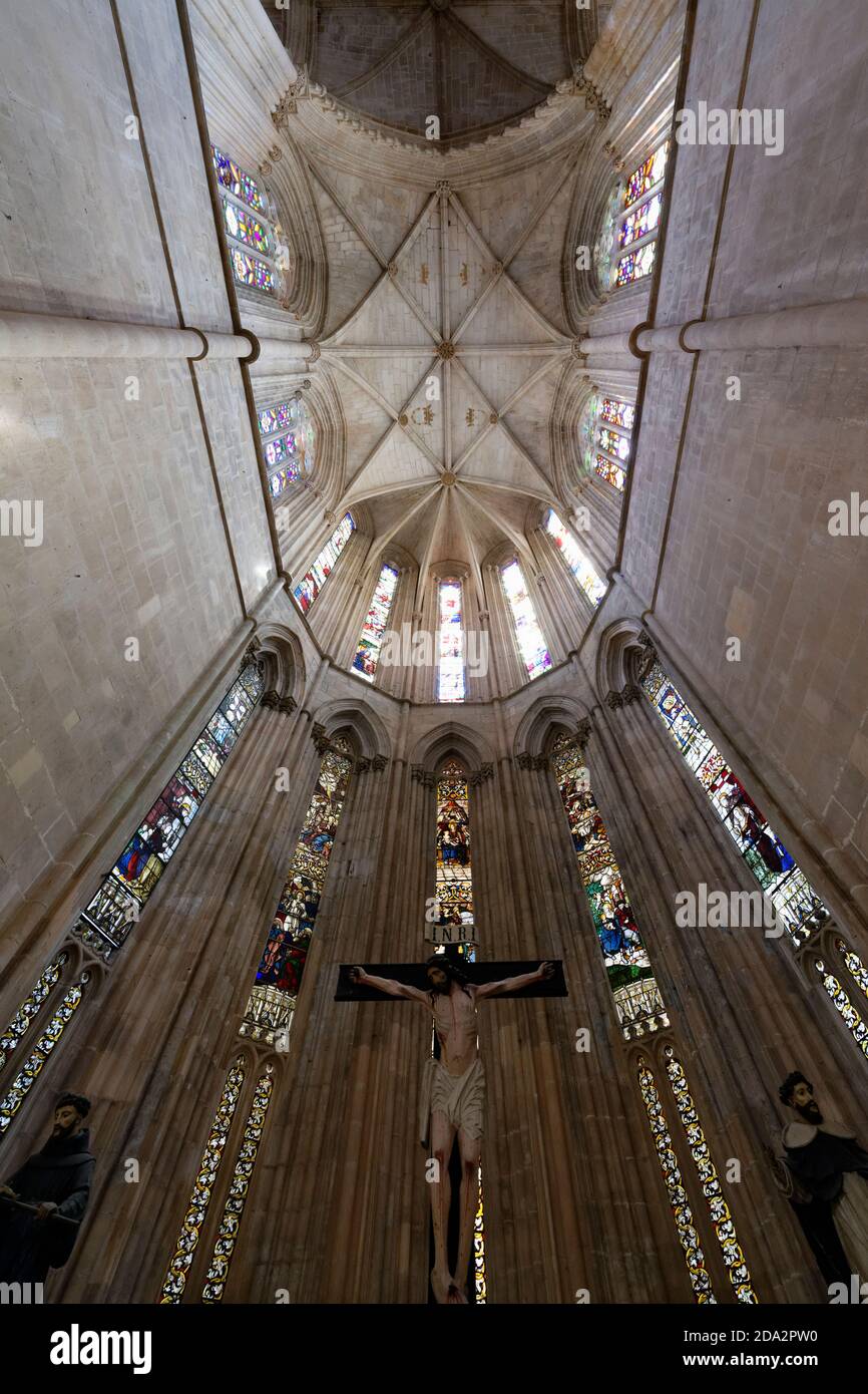 Choir ceiling, Dominican Monastery of Batalha or Saint Mary of the ...