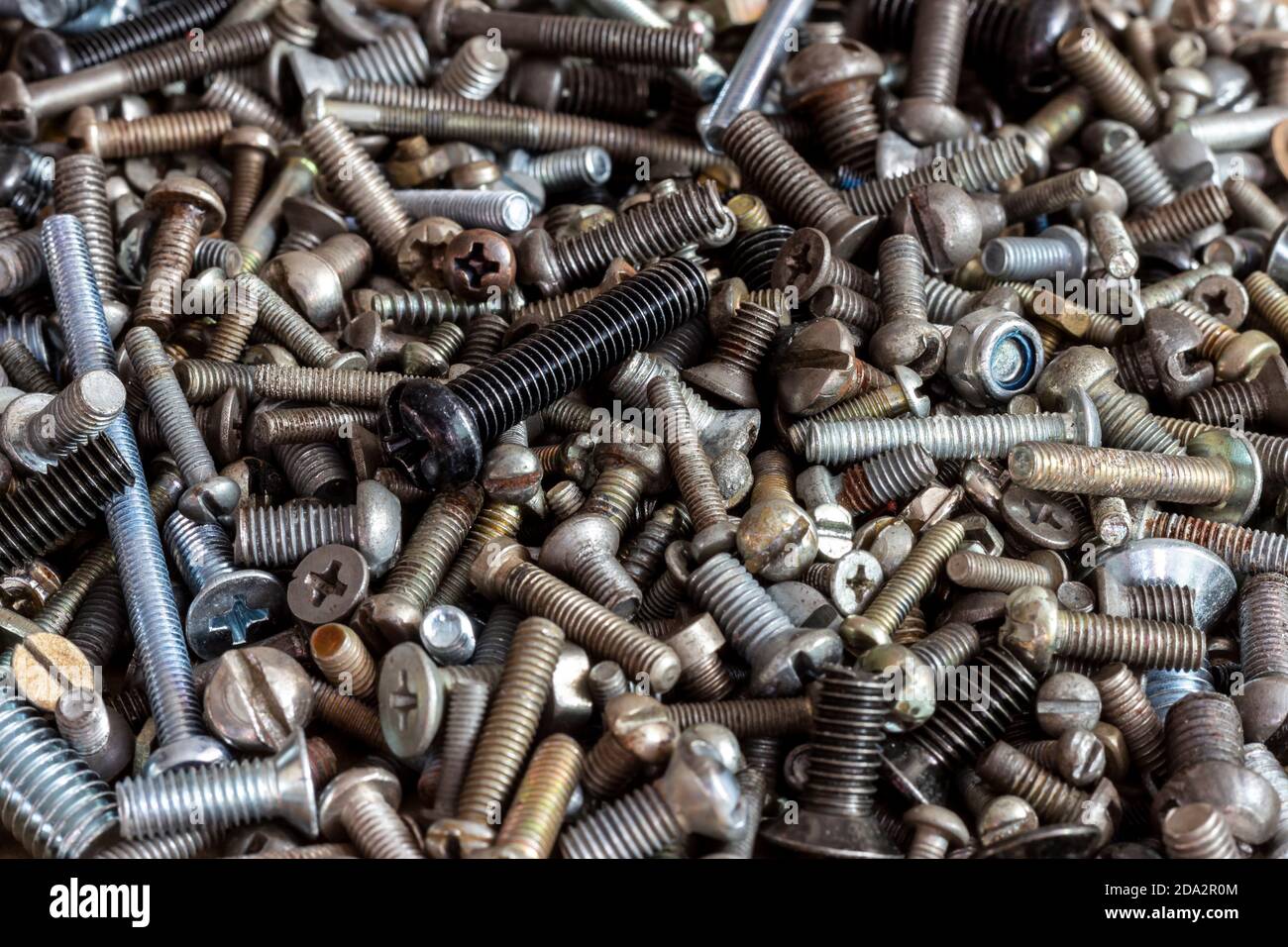 Bunch different screws hi-res stock photography and images - Alamy