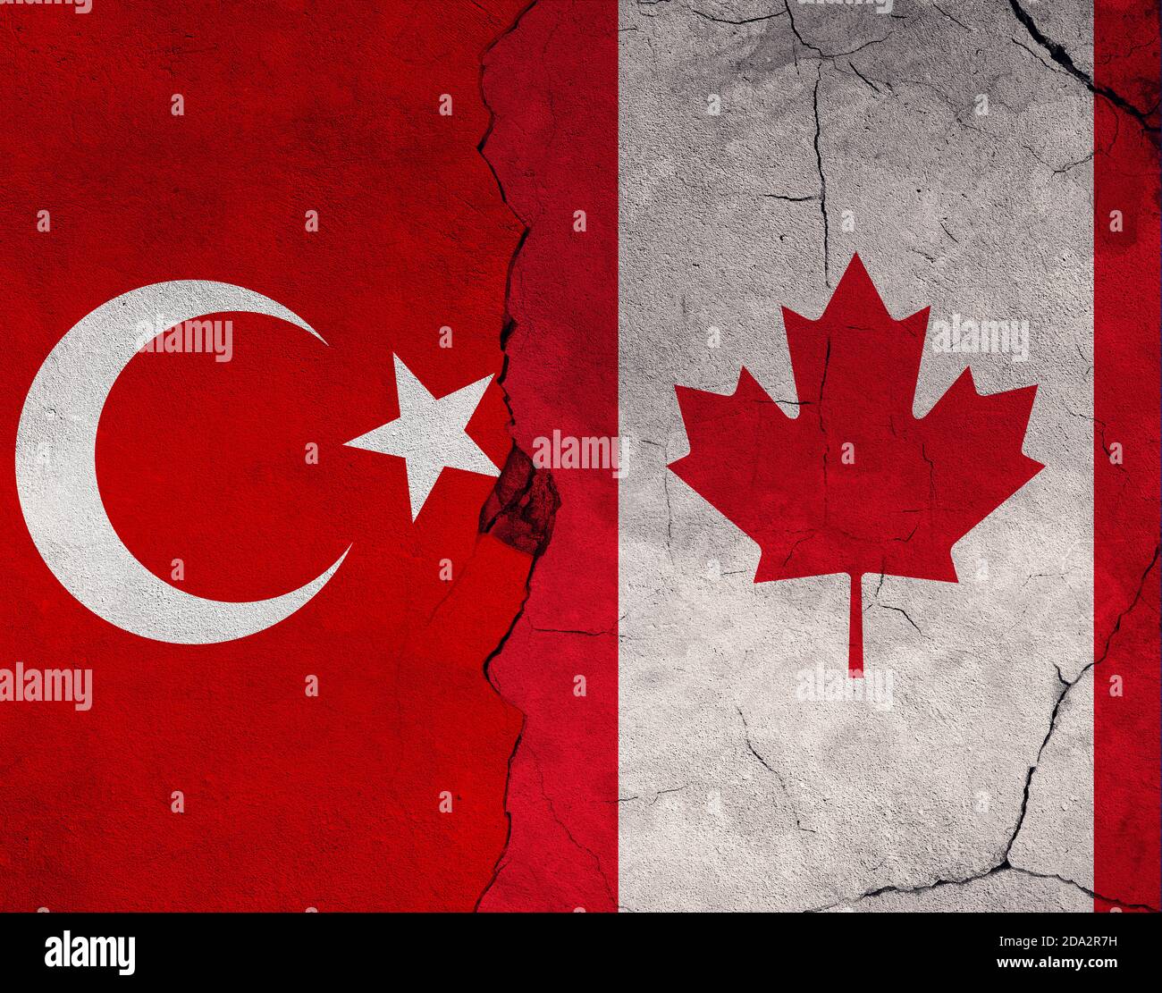 Turkish and canada Flag, Flag Design Study Stock Photo - Alamy