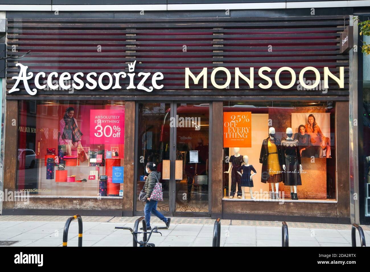A woman walks past a branch of Accessrize Monsoon on Oxford Street in ...