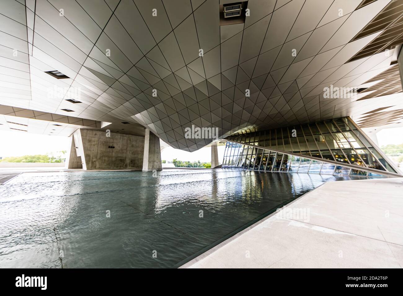 Lyon, France - The Confluences Museum pond Stock Photo - Alamy