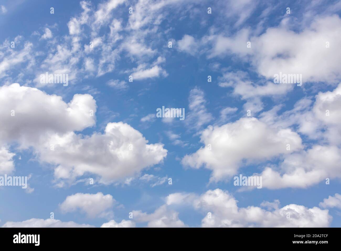 Background of blue sky with white clouds. Skyscape. Graphic design ...