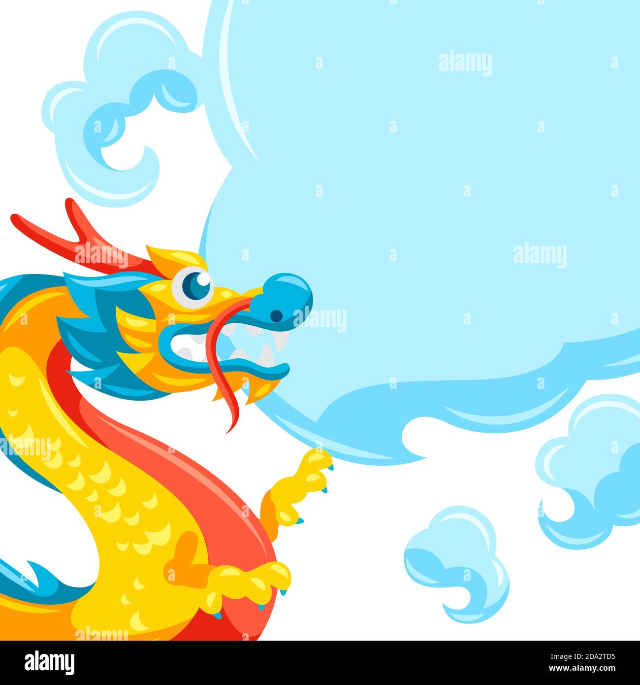 Chinese red yellow cloud Stock Vector Images - Alamy