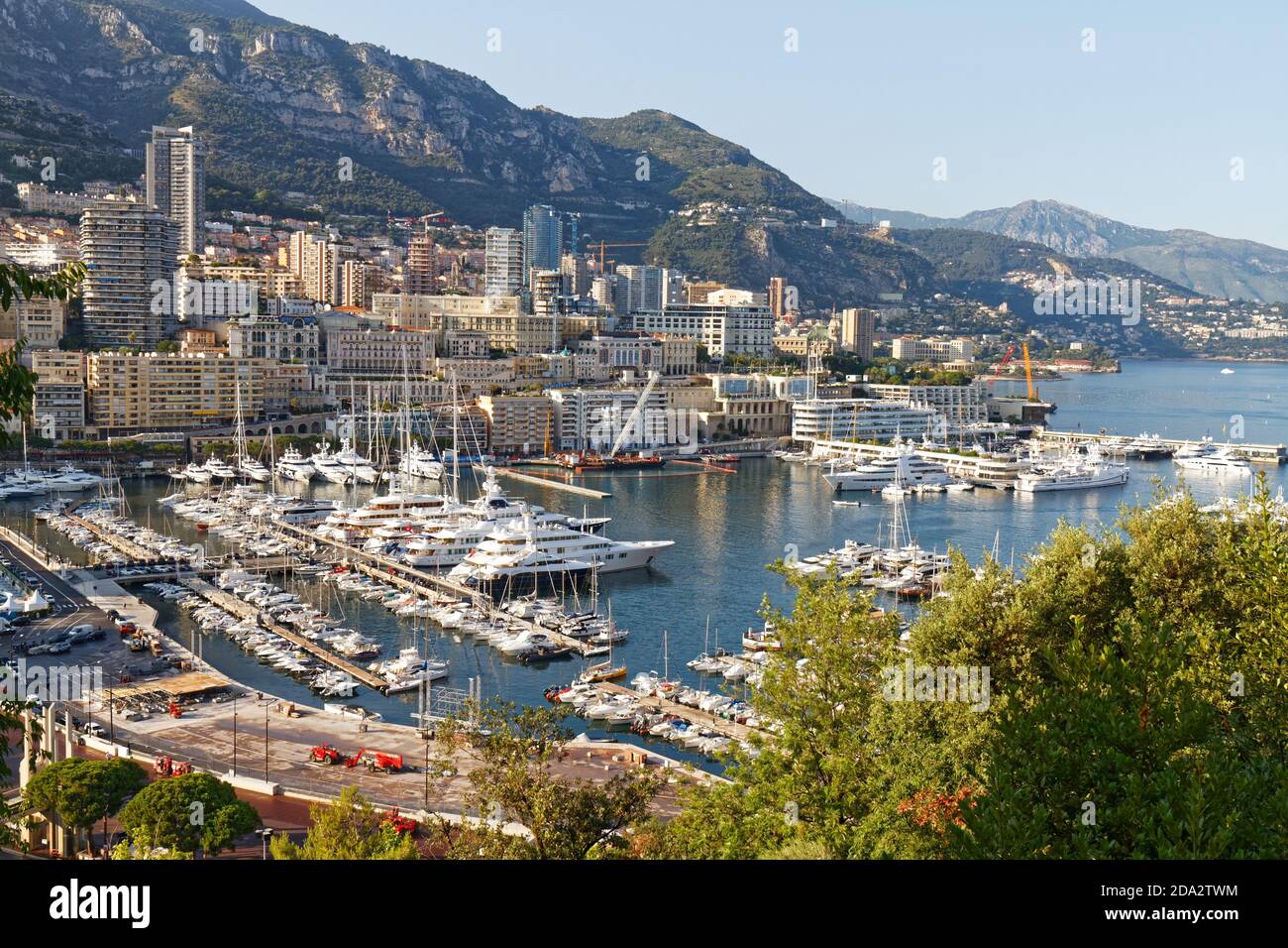 Monaco - The harbour - View from the Rock ("Le Rocher Stock Photo - Alamy