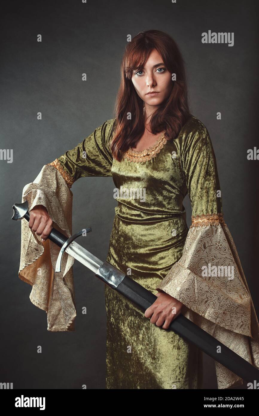 Beautiful female fighter sword hi-res stock photography and images - Alamy