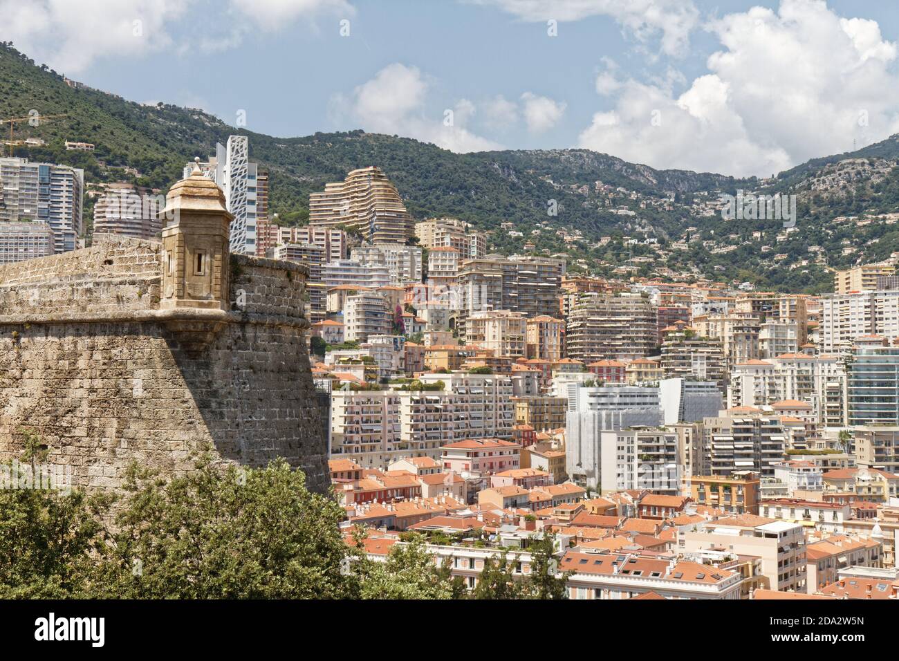 Monaco - View on the city from the Rock ("Le Rocher Stock Photo - Alamy