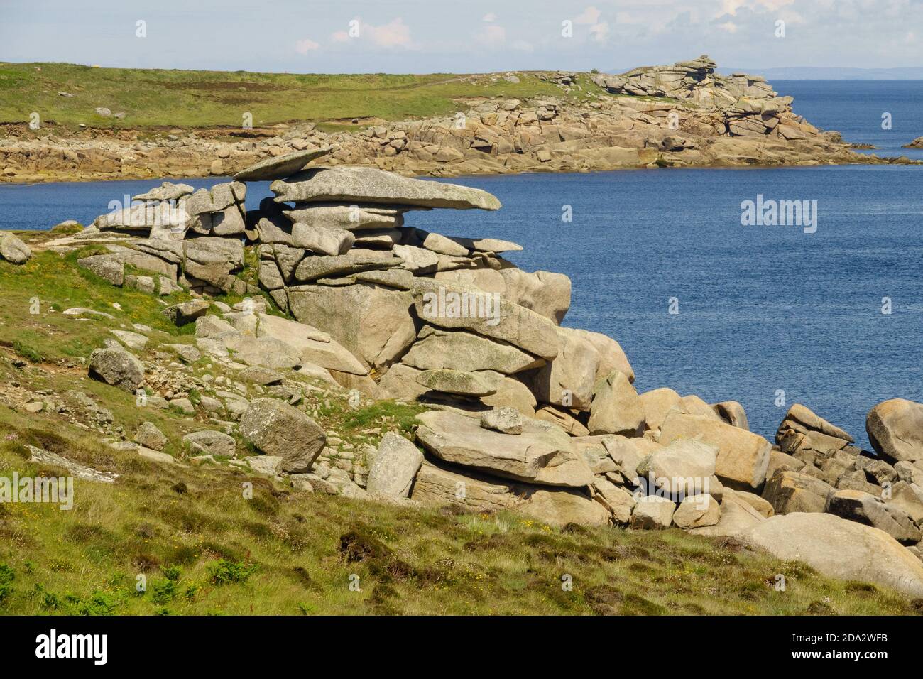 Pulpit Rock Peninnis Head, St. Mary's Isles of Scilly Stock Photo - Alamy