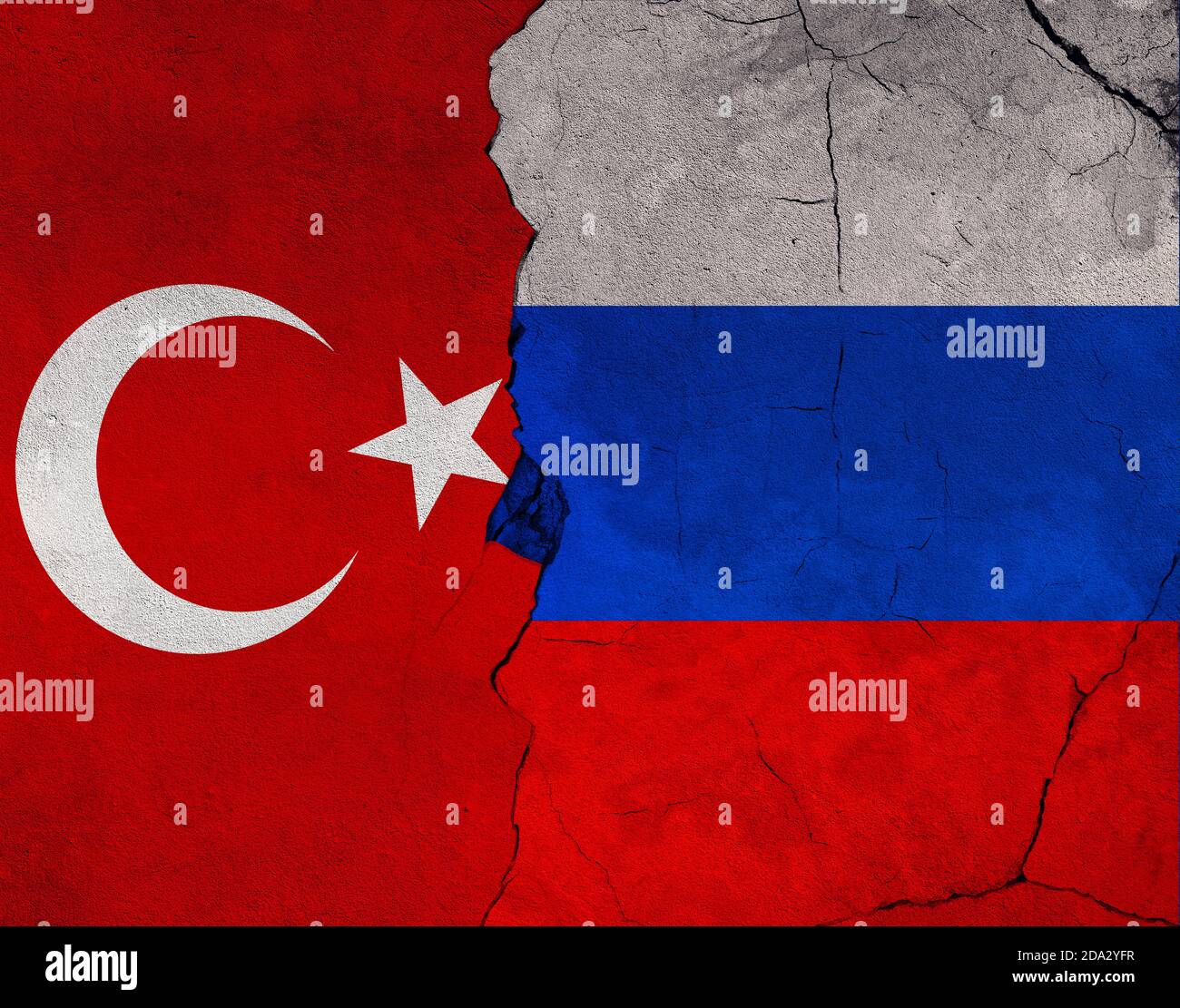 Turkish and Russia Flag, Flag Design Study Stock Photo - Alamy
