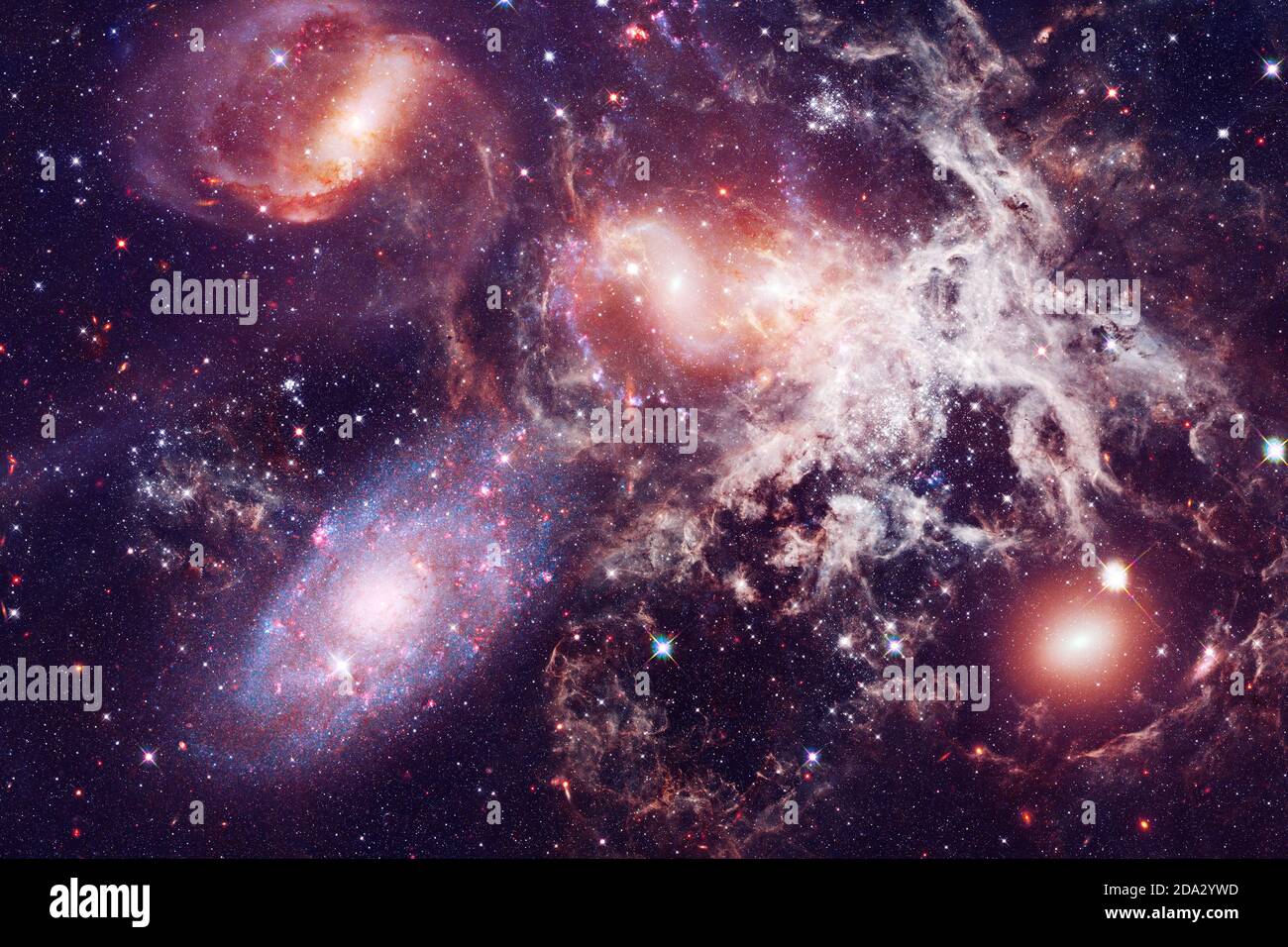 Outer space, cosmic landscape. Nebula. Elements of this image furnished ...