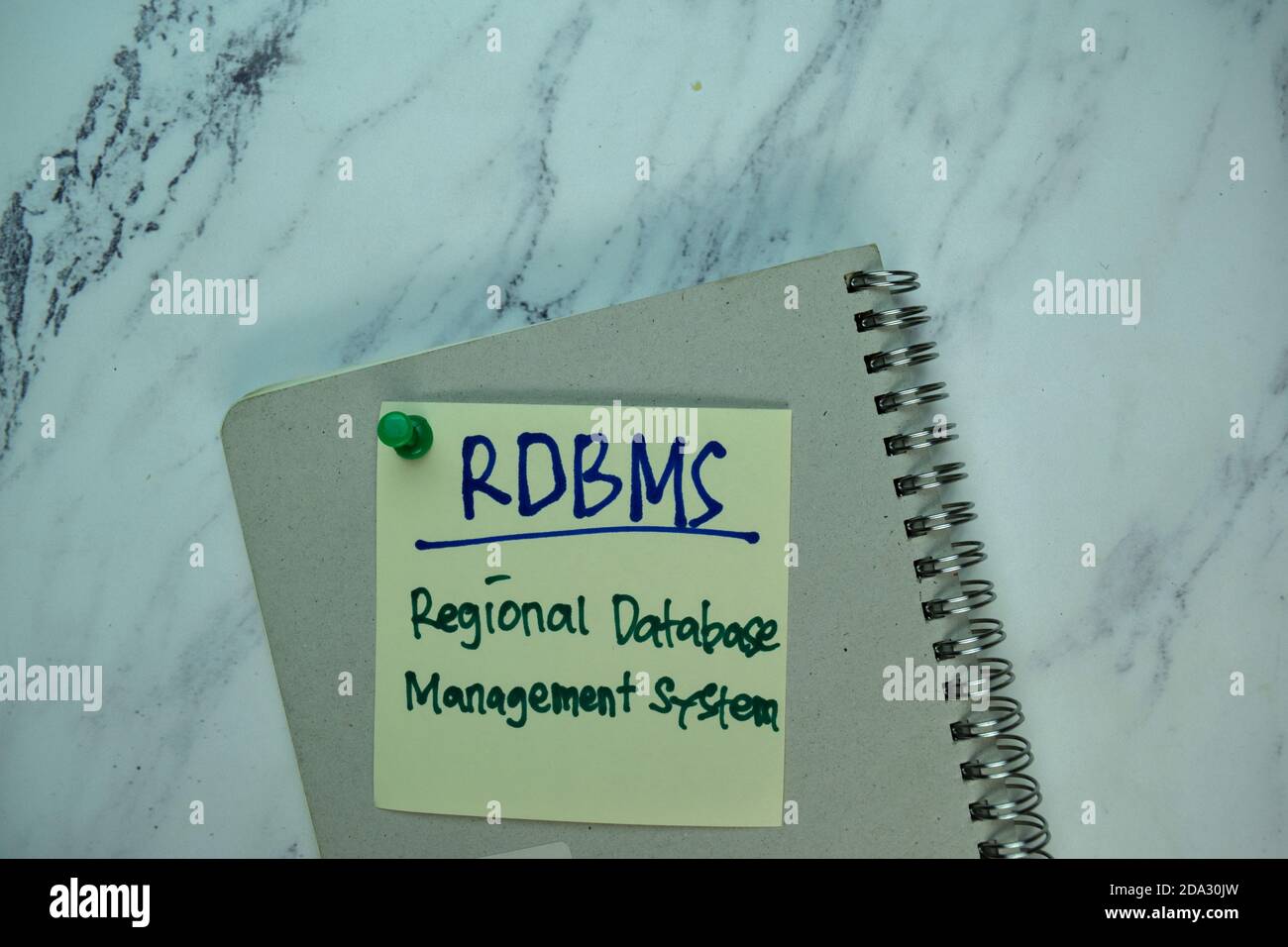 RDBMS - Regional Database Management System write on sticky note ...