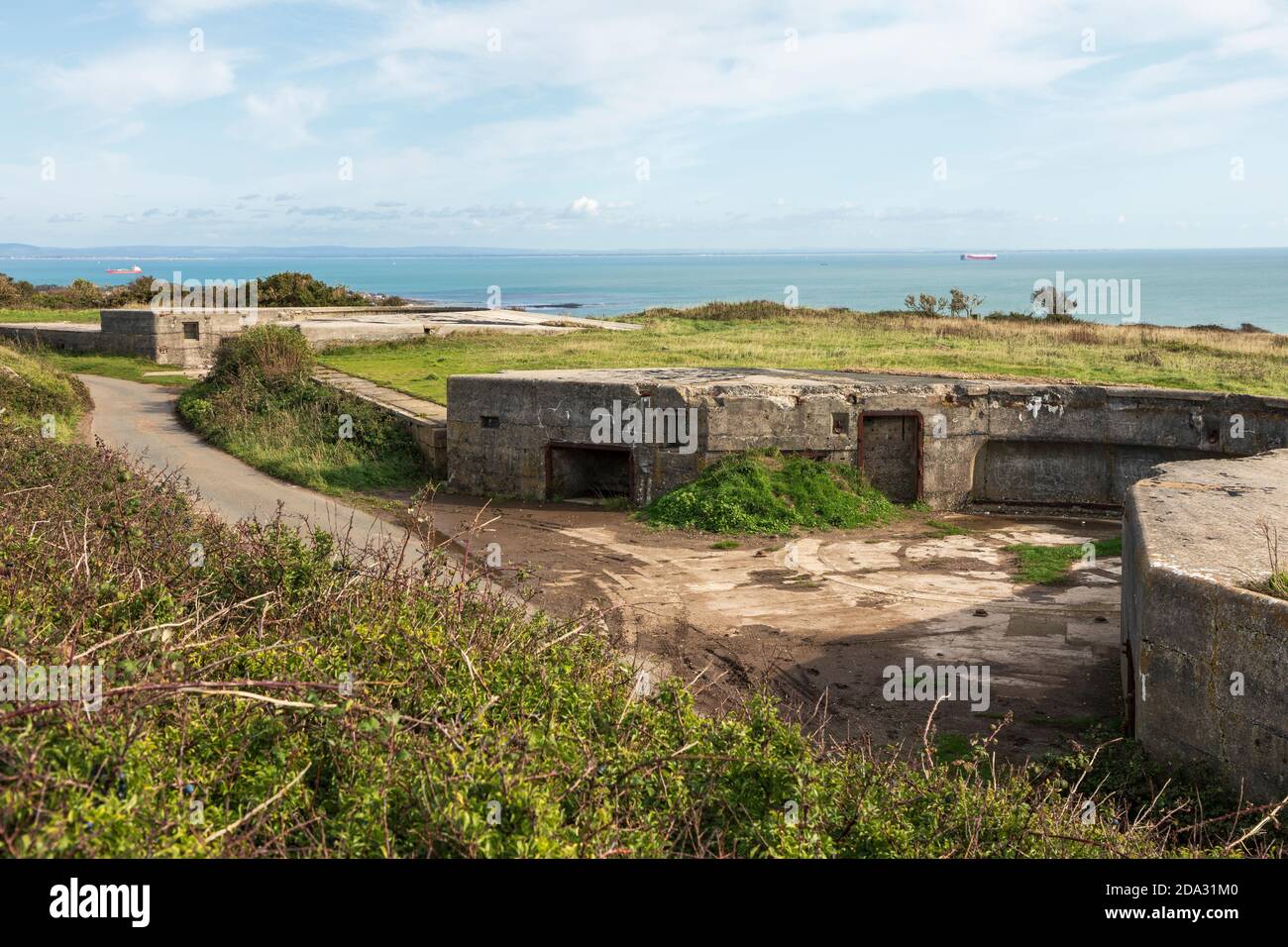 Culver Battery, Culver Down, Isle of Wight Stock Photo - Alamy