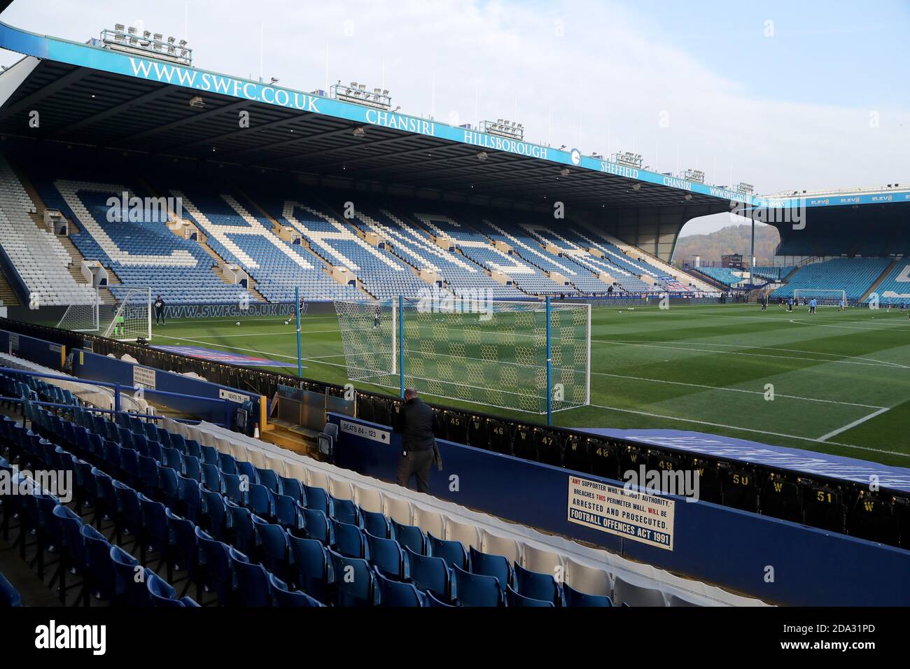A general view of Hillsborough football Stadium showing empty seating ...