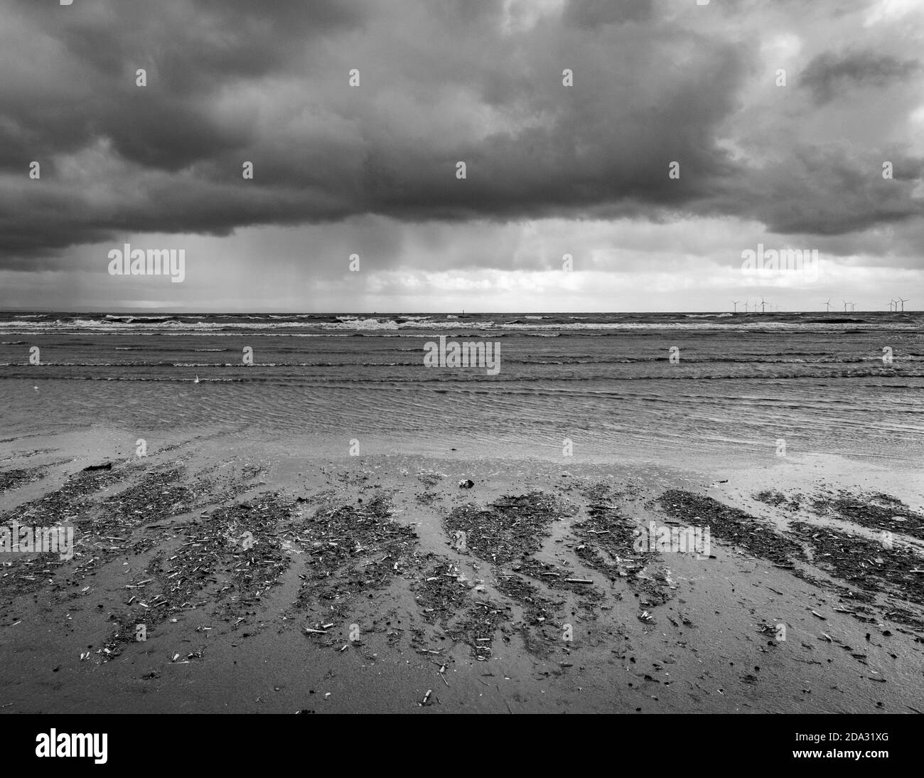 Rain from clouds on Black and White Stock Photos & Images - Alamy