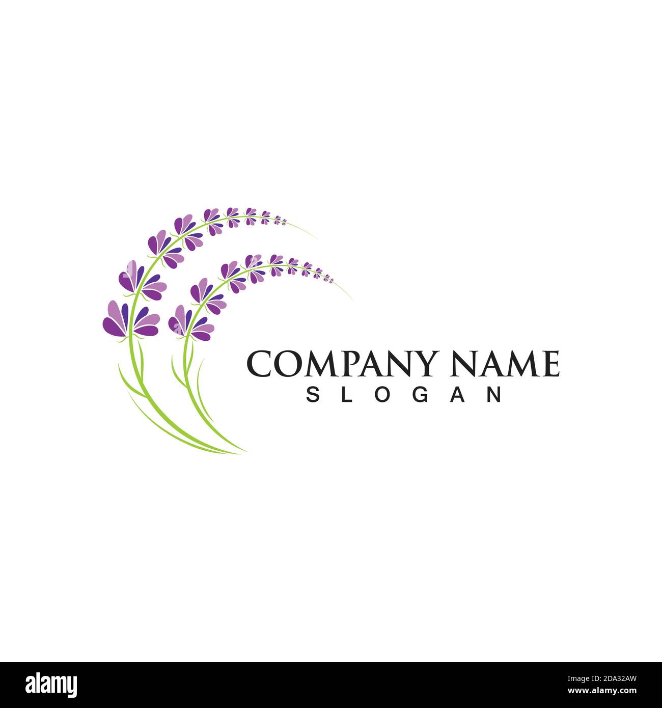 Fresh Flower Logo Flower Logos Simple Clean Flower Logo Stock Vector