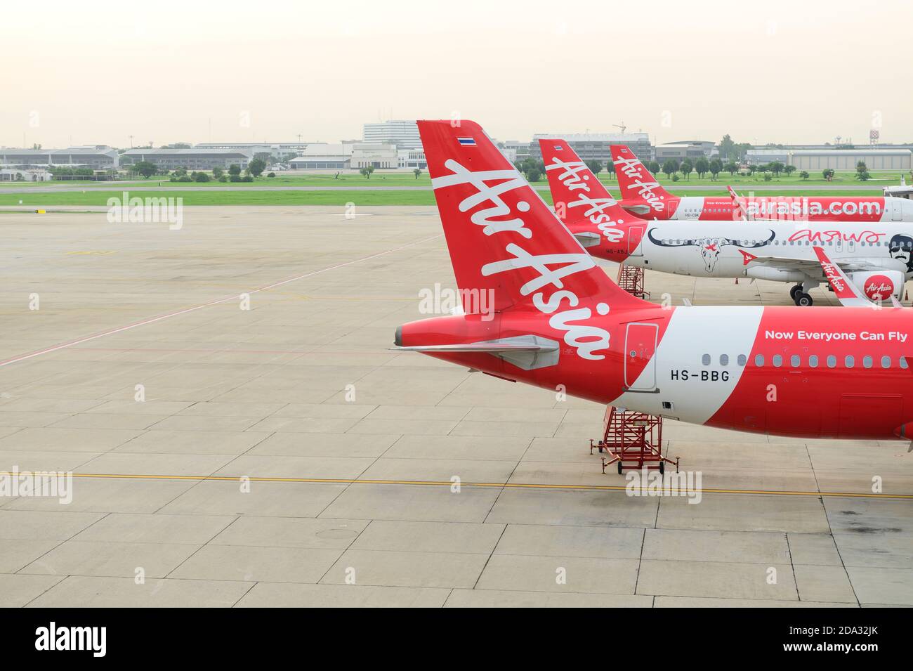 Tail of Thai Airasia airplane at Don Mueang airport Stock Photo - Alamy