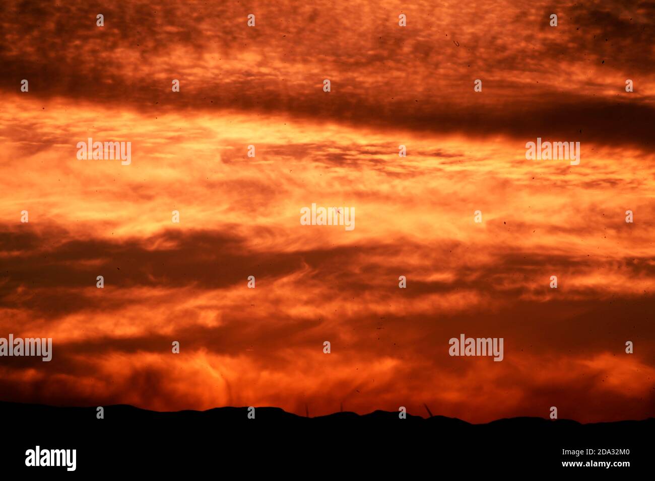 dramatic sky orange clouds sunset Stock Photo - Alamy