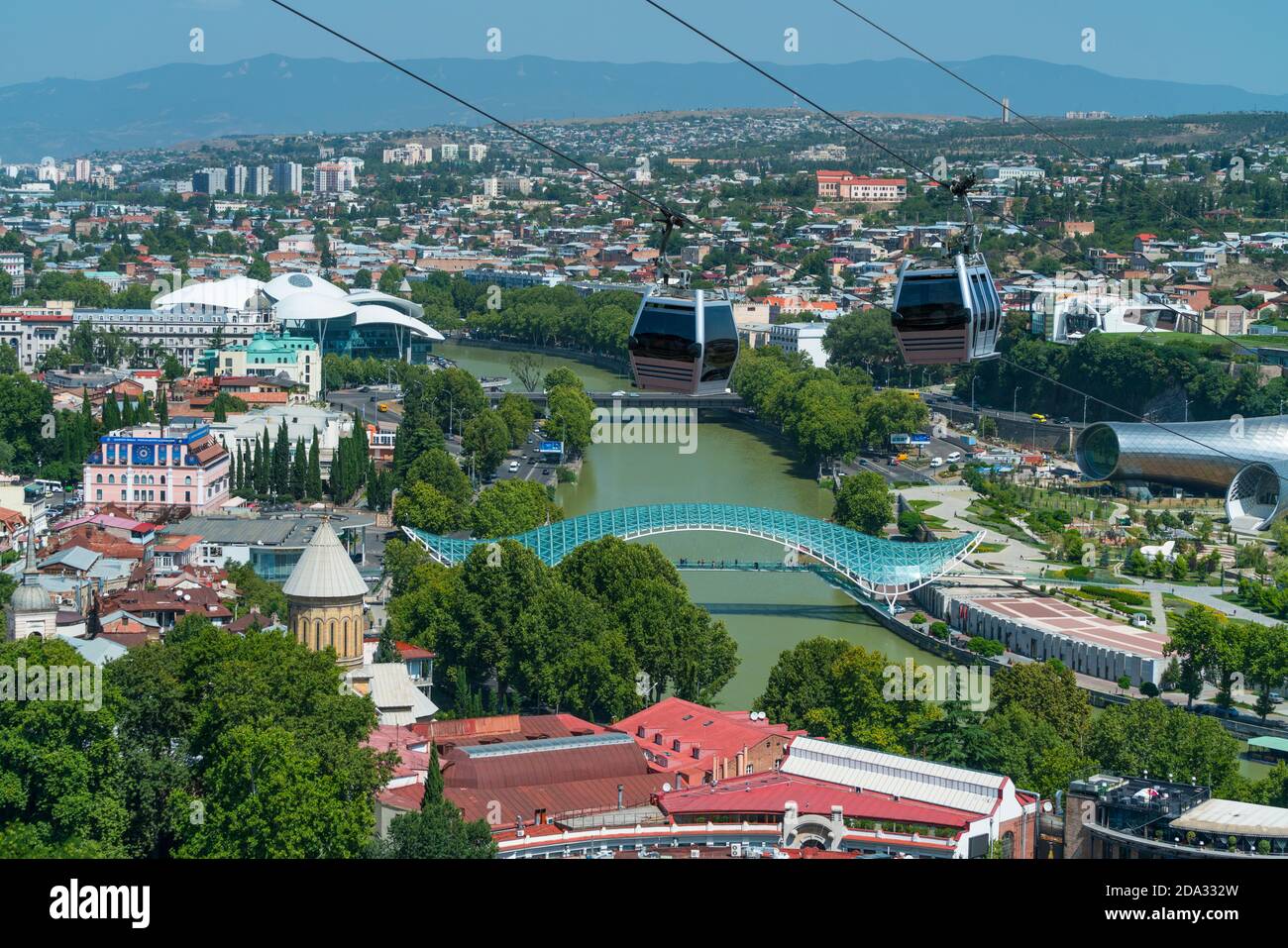 The Bridge of Peace, Kura River, Tbilisi City, Georgia, Middle East ...