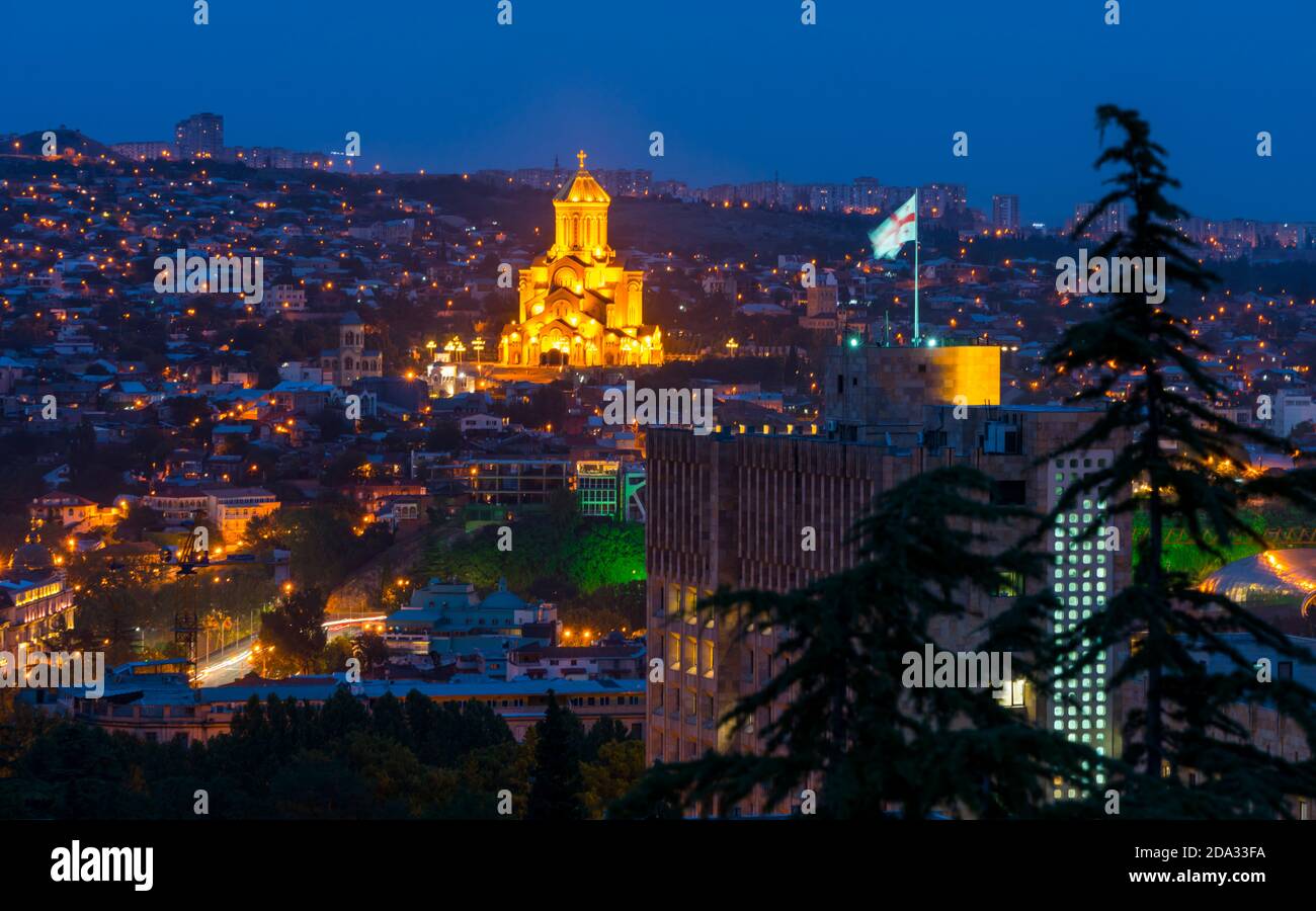 The Holy Trinity Cathedral, Sameba, Tbilisi City, Georgia, Middle East ...