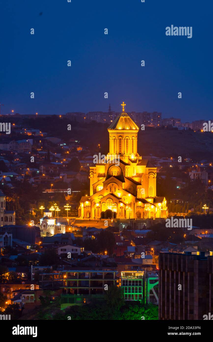 The Holy Trinity Cathedral, Sameba, Tbilisi City, Georgia, Middle East ...