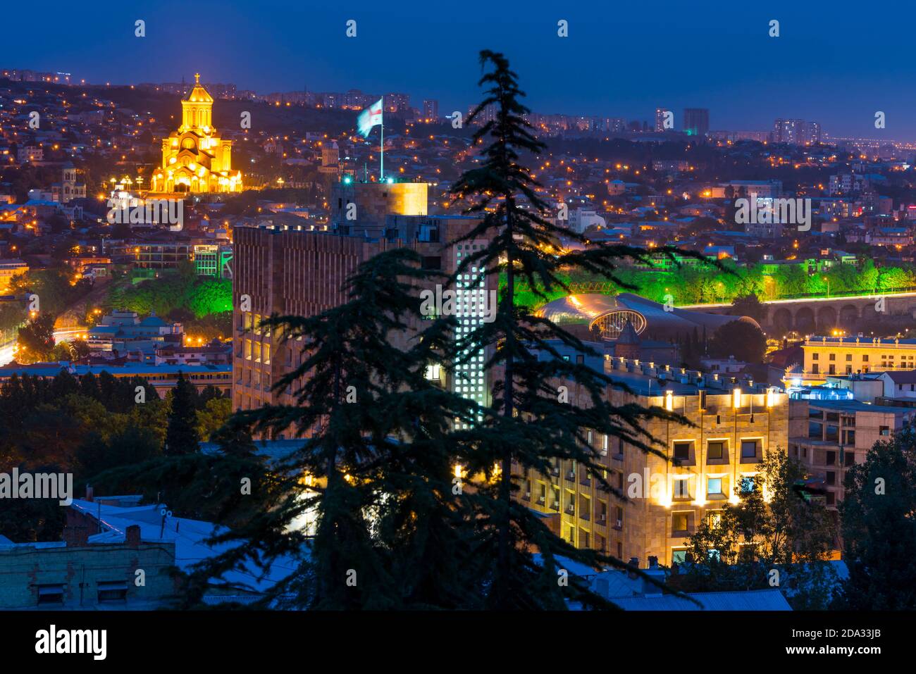 The Holy Trinity Cathedral, Sameba, Tbilisi City, Georgia, Middle East ...