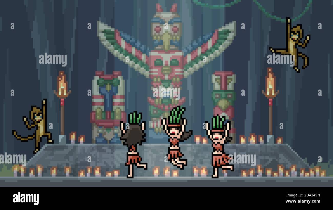 Native tree scene Stock Vector Images - Alamy