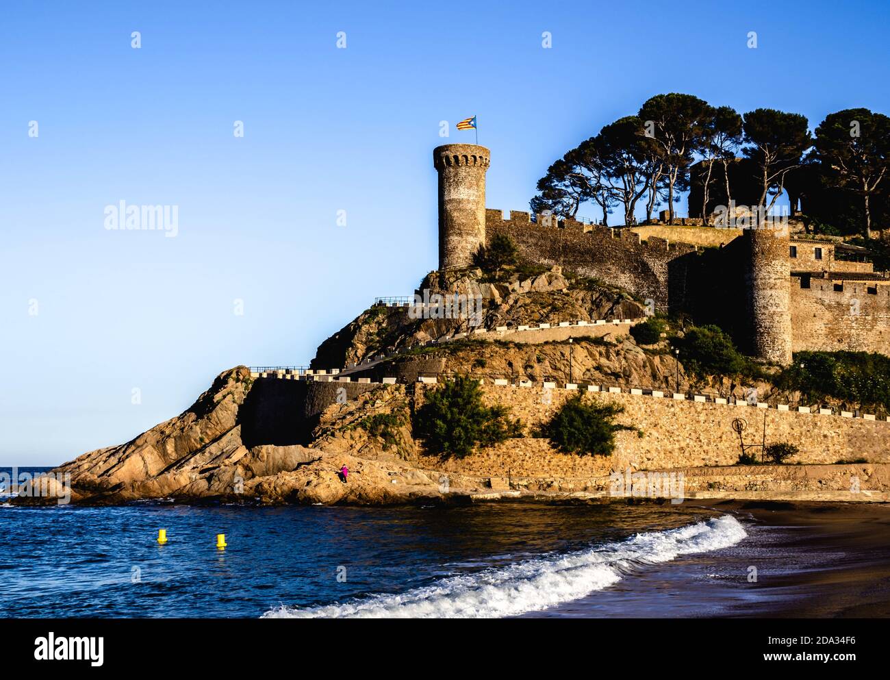 Historical Tossa de Mar Castle in Spain Stock Photo - Alamy