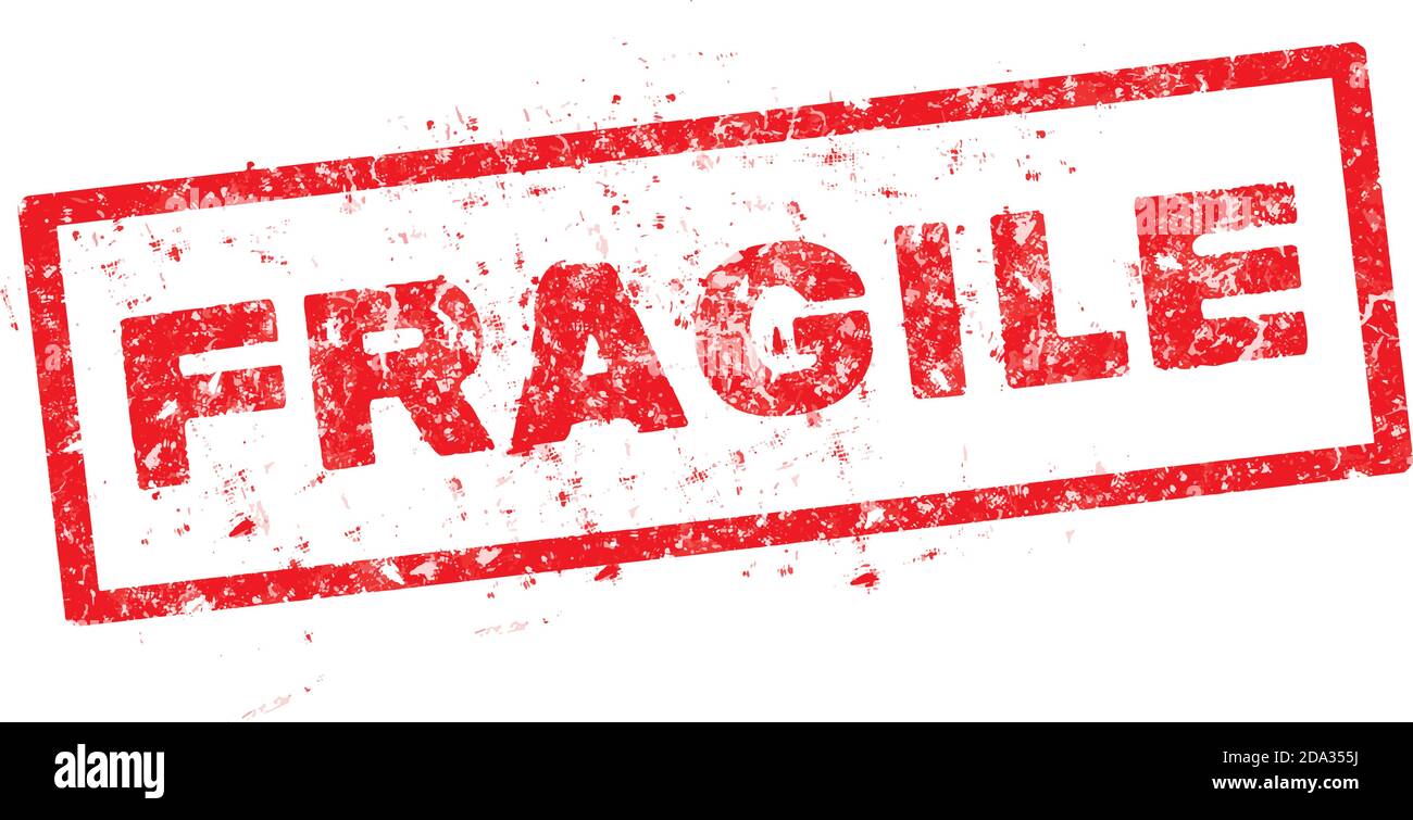 fragile red rubber stamp on white background, vector Stock Vector Image ...