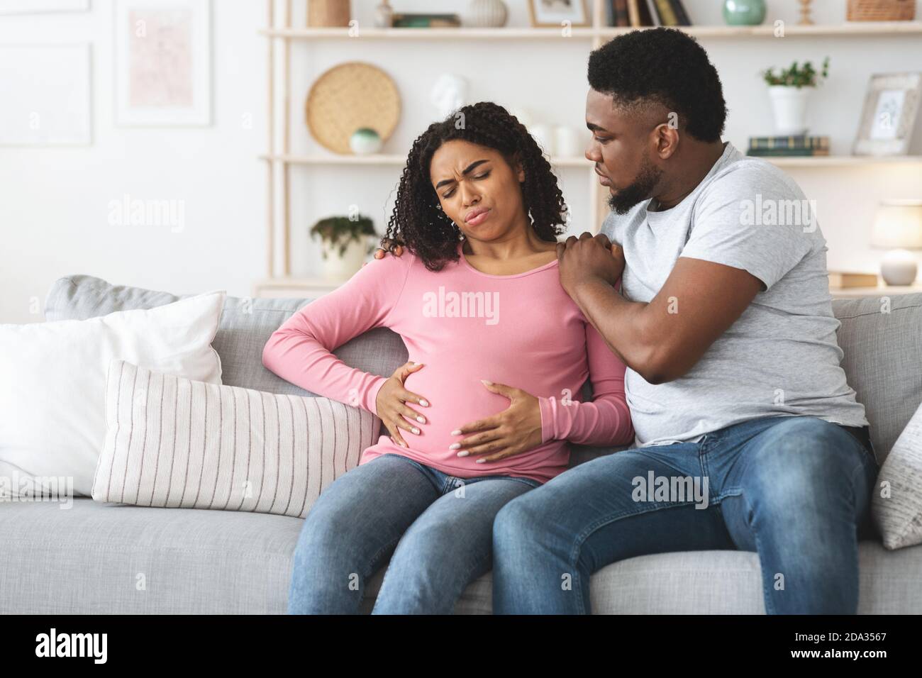 Woman In Labor At Home