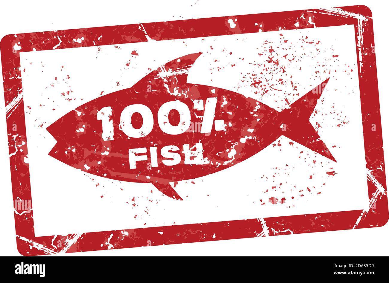 Grunge rubber stamp with the text 100 percent fish written inside Stock ...